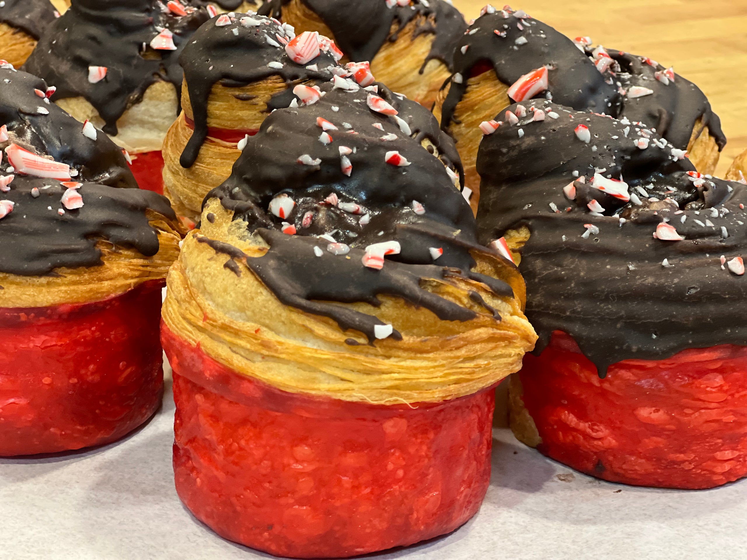 Chocolate Peppermint Cream Cruffin | The Flour Shop Online